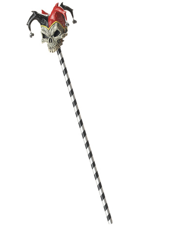 Jester Skull Cane Accessory - Angels Fancy Dress